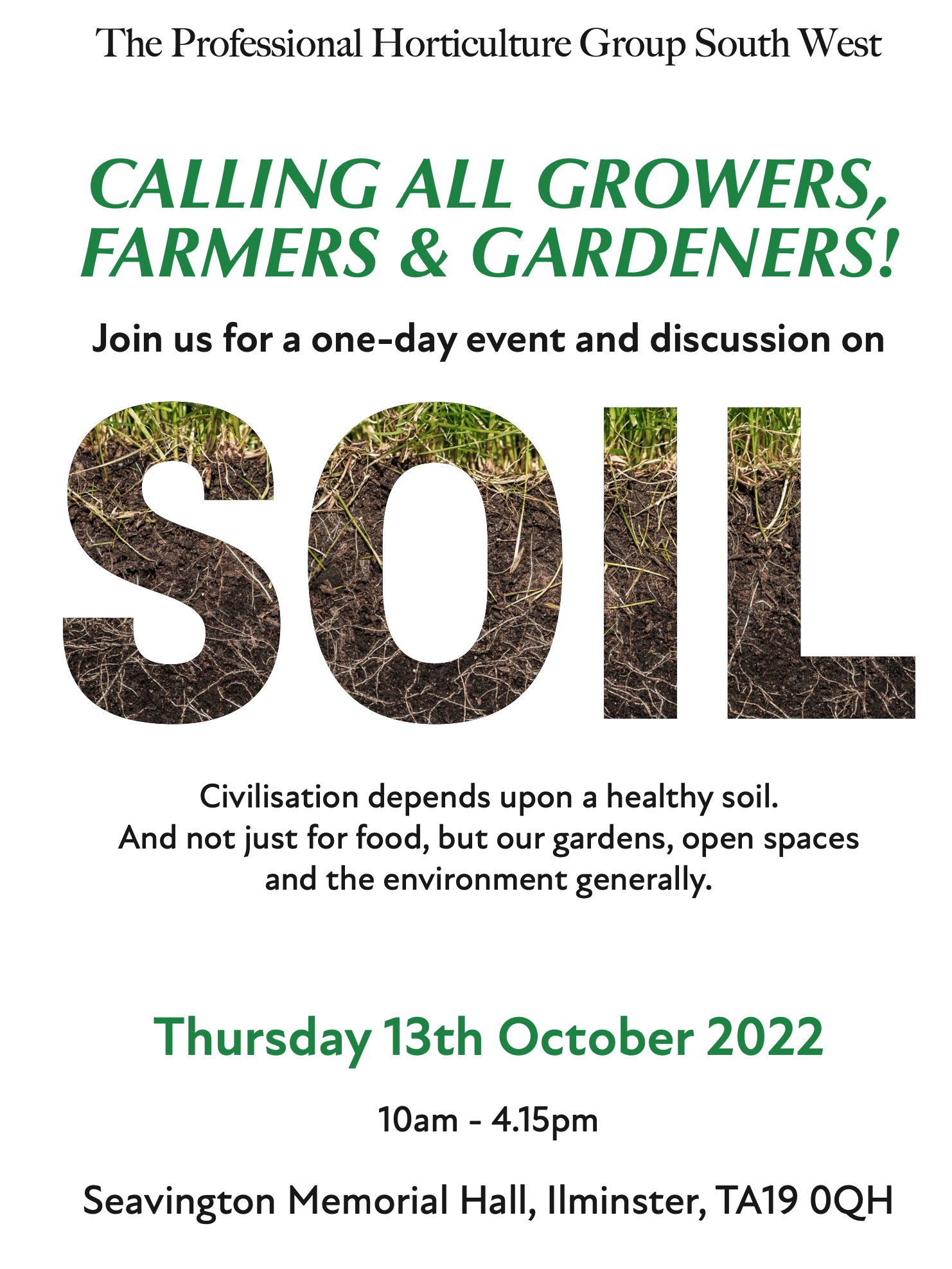 One day Soil Event – The Hardy Plant Society Somerset Group